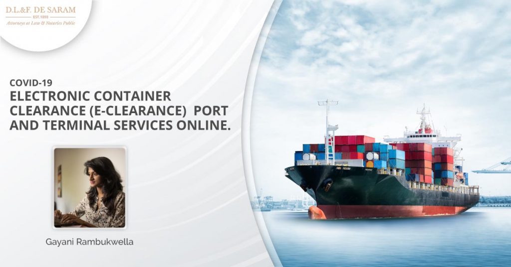 Electronic Container Clearance (E-Clearance) - Port and Terminal ...